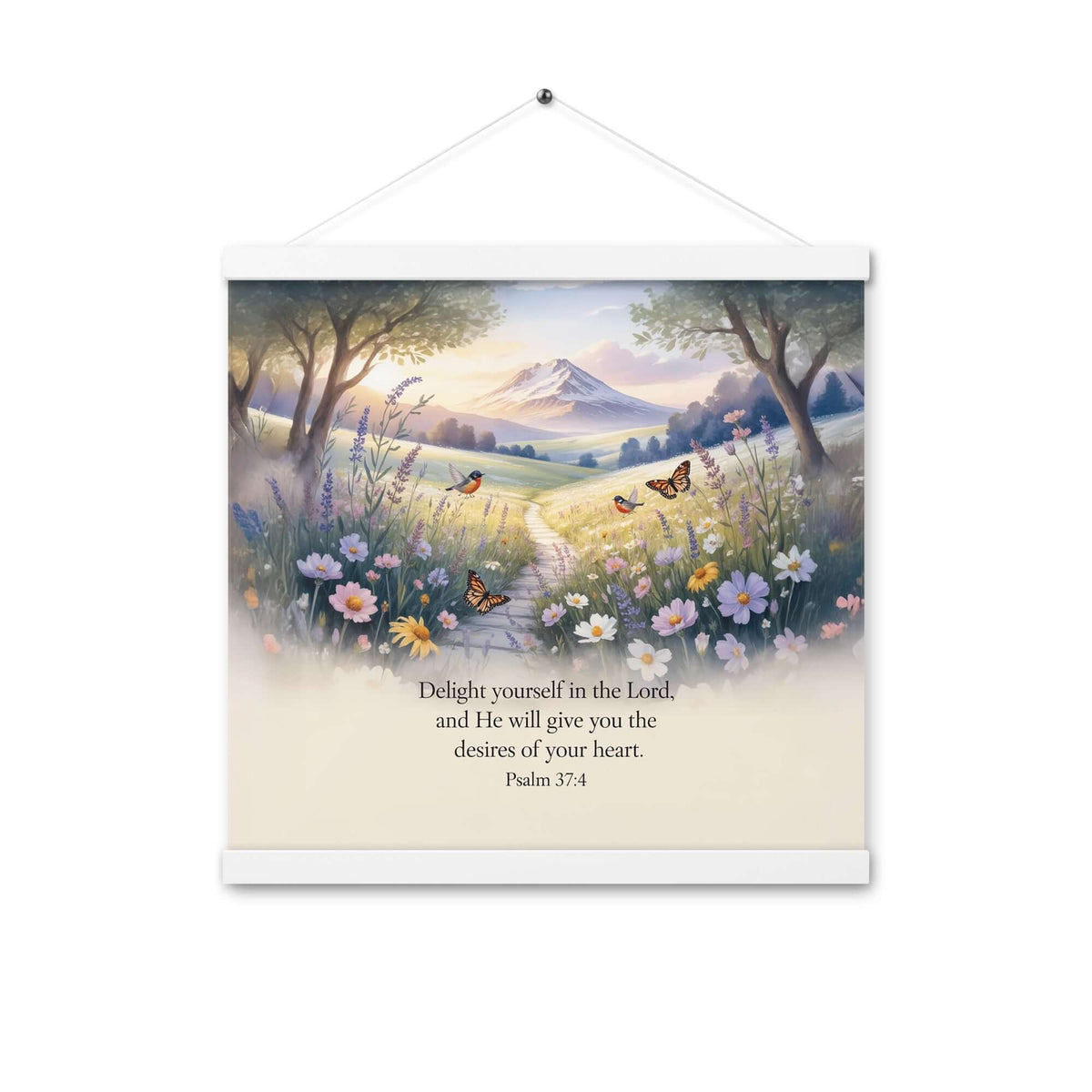 Psalm 37:4 Verse, Delight Enhanced Matte Poster With Hanger