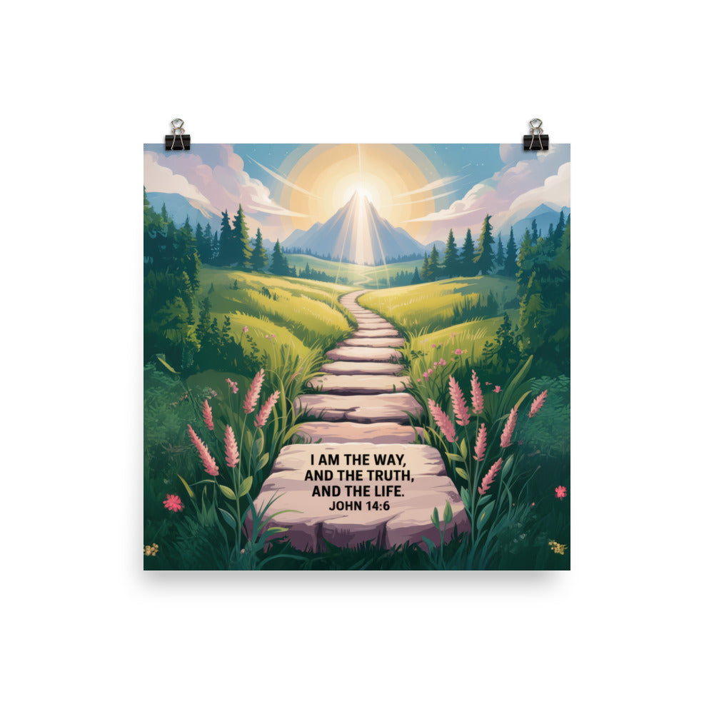 John 14:6 Bible Verse The Truth Enhanced Matte Paper Poster