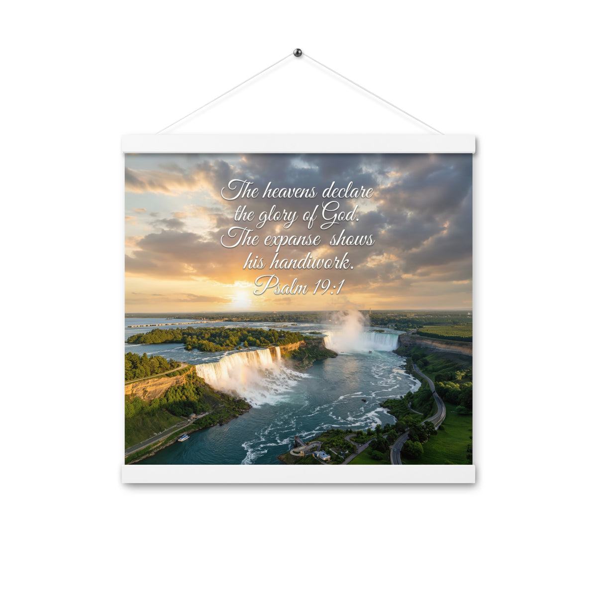 Psalm 19:1 Niagara Falls Enhanced Matte Poster With Hanger