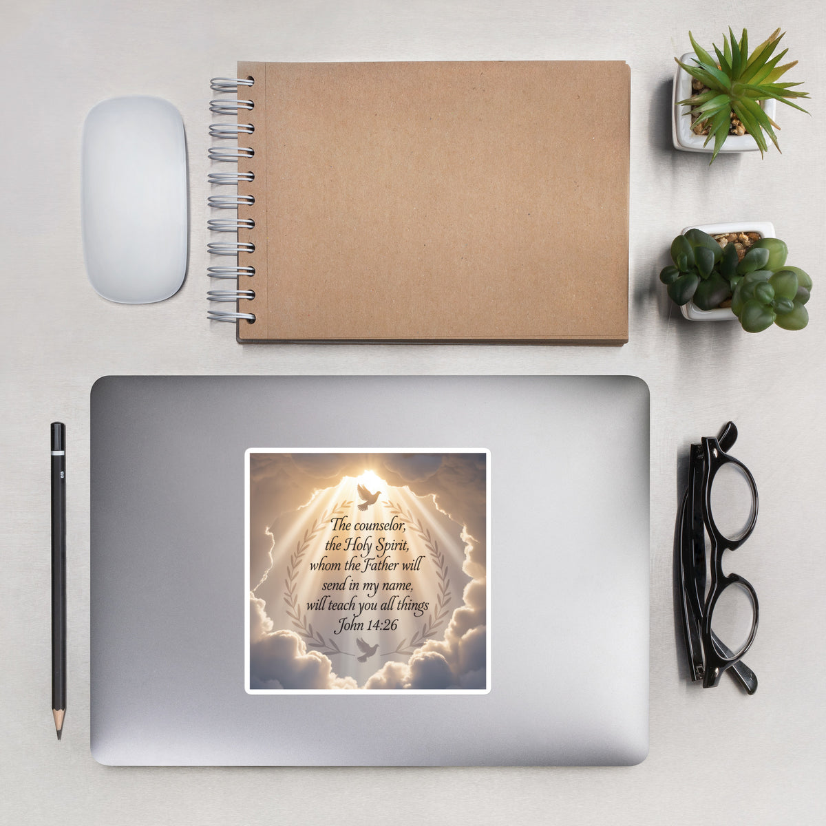 John 14:26 Bible Verse Counselor Kiss-Cut Sticker