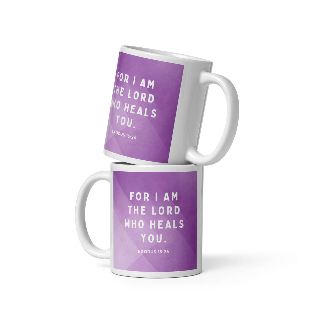 Exodus 15:26 Bible Verse in his eyes White Glossy Mug